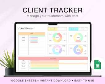 Client Tracker & Management Spreadsheet for Small Businesses W/ Task ...