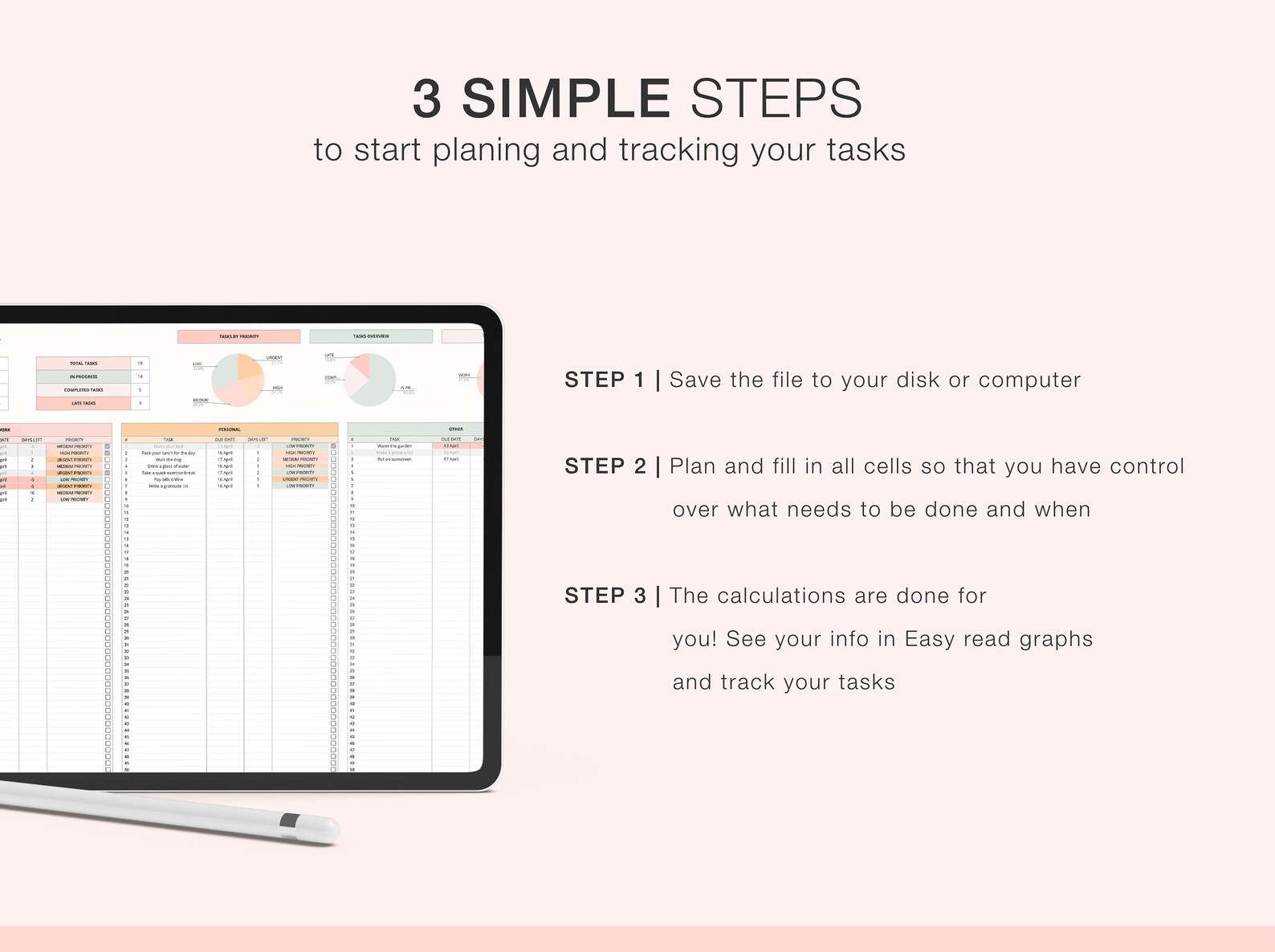 Task Tracker Google Spreadsheet, Project Tracker, Digital Task List, Assignment Tracker, Task ...