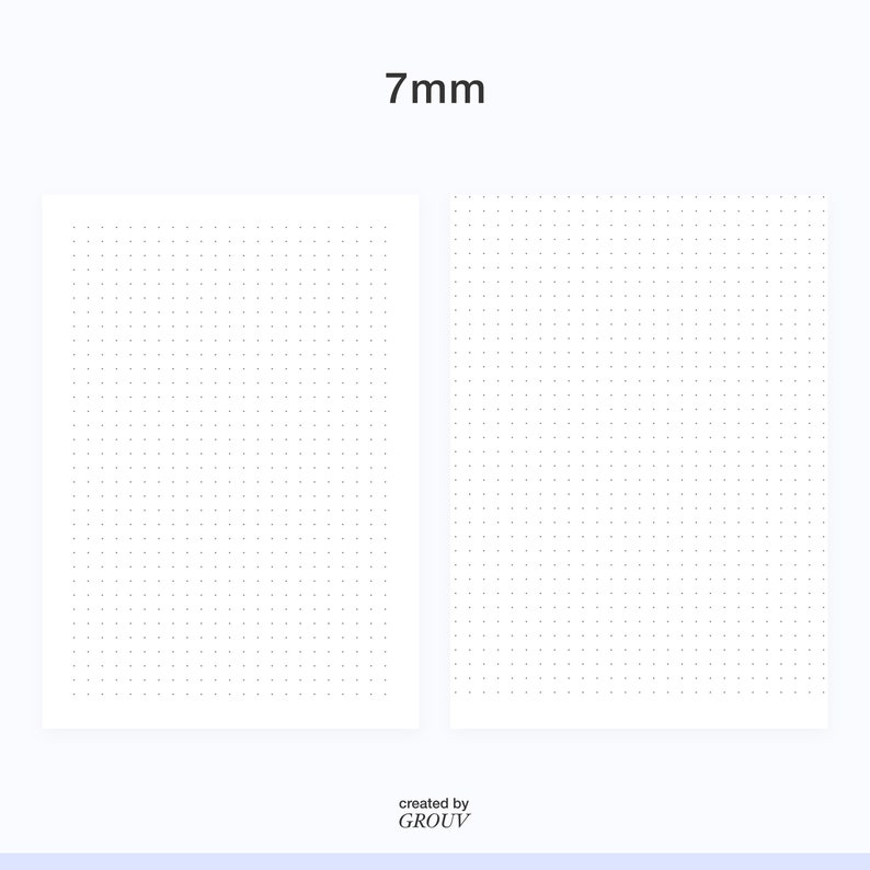 Minimalist Dot Grid Paper: 7 Sizes Printable Template (digital Download ...