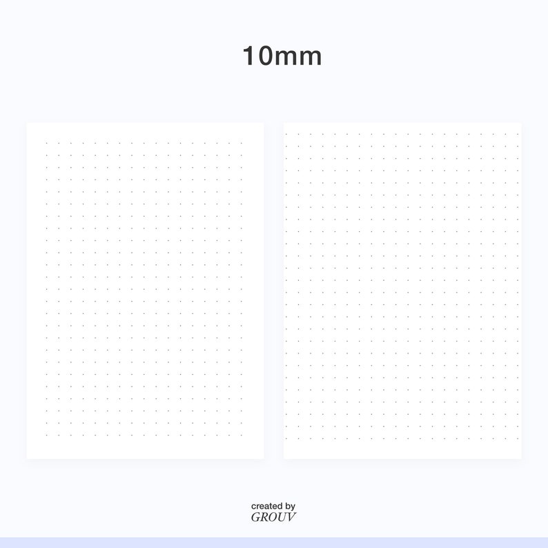Minimal Dot Grid Printable Paper, 7 Sizes, 4mm, 5mm, 6mm, 7mm, 8mm, 9mm ...