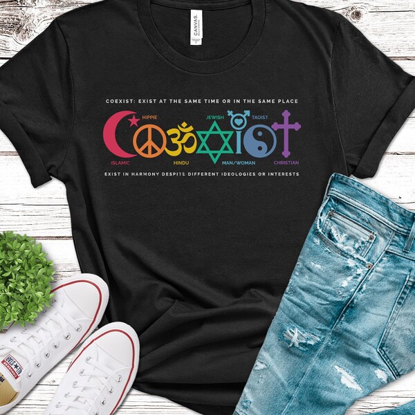 Coexist T Shirt - Etsy