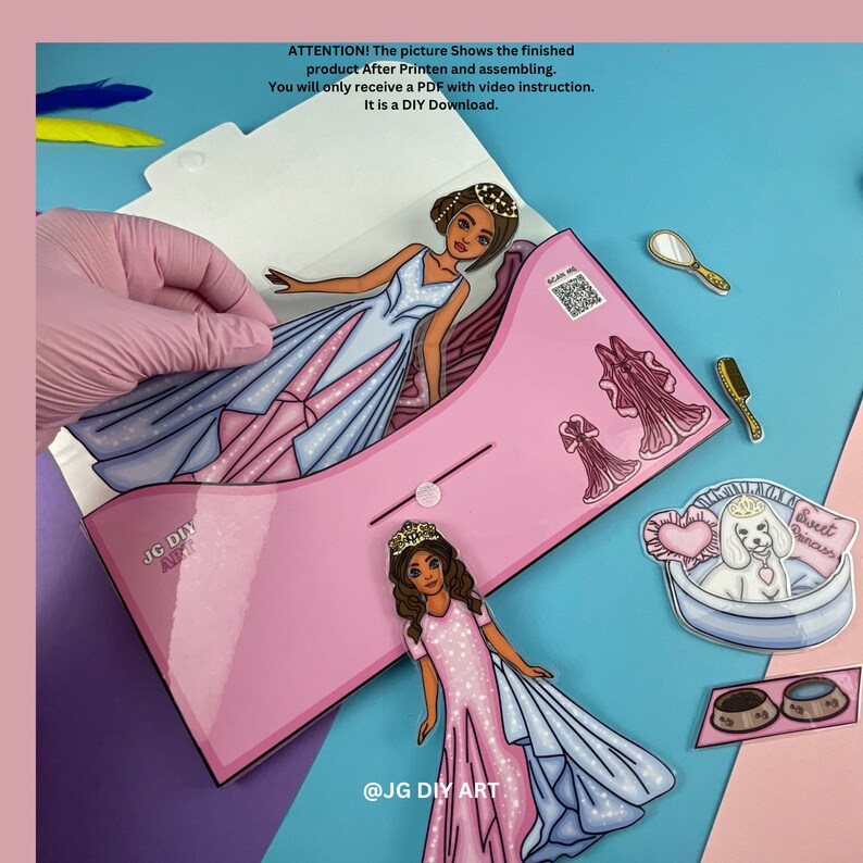 Printable Princess Doll Paper Doll Book, Digital Download, DIY ...