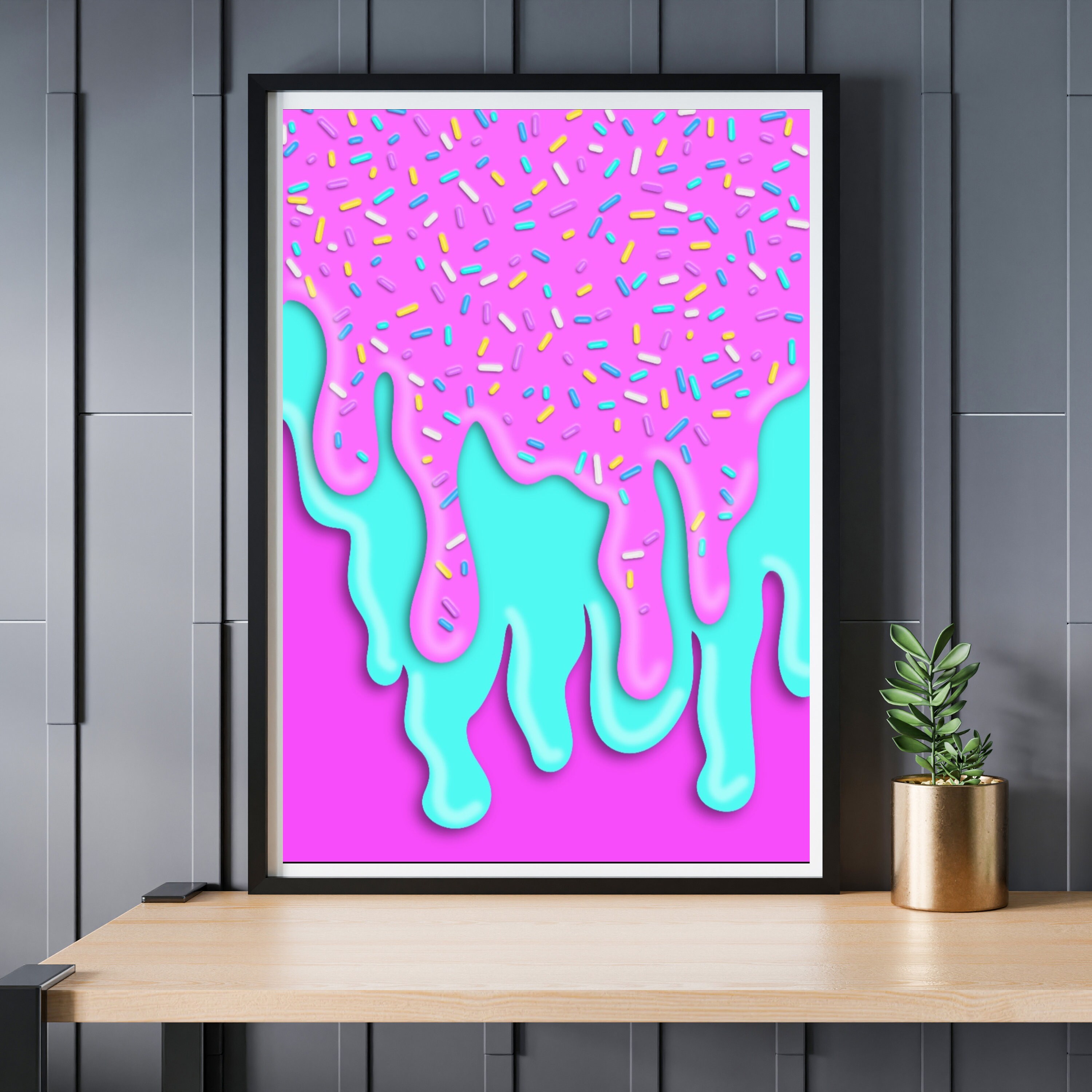 Ice Cream Poster PDF Download Digital Hand Drawn - Etsy