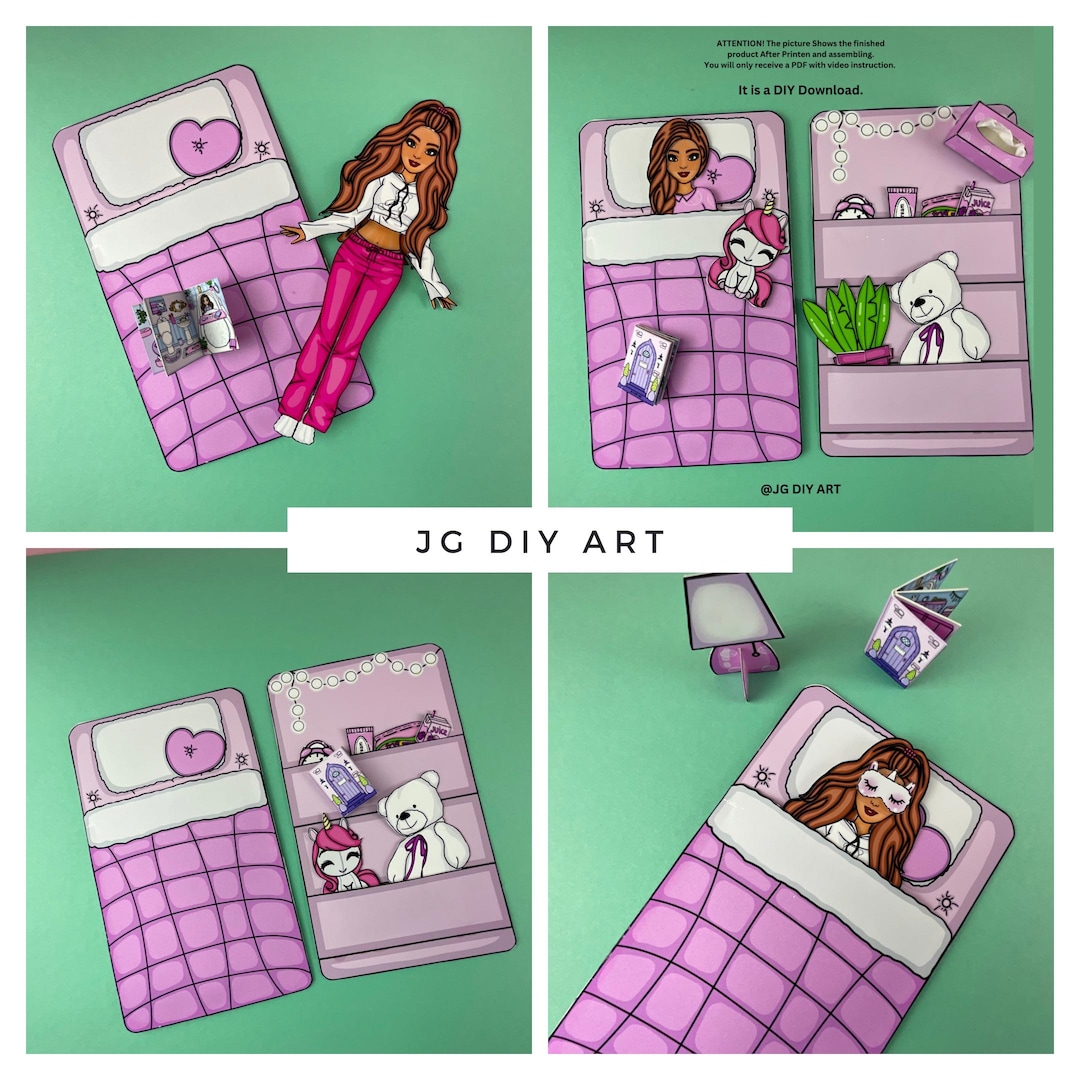 Pyjama - Paper Doll Printable PDF File for Children - Paper Craft ...