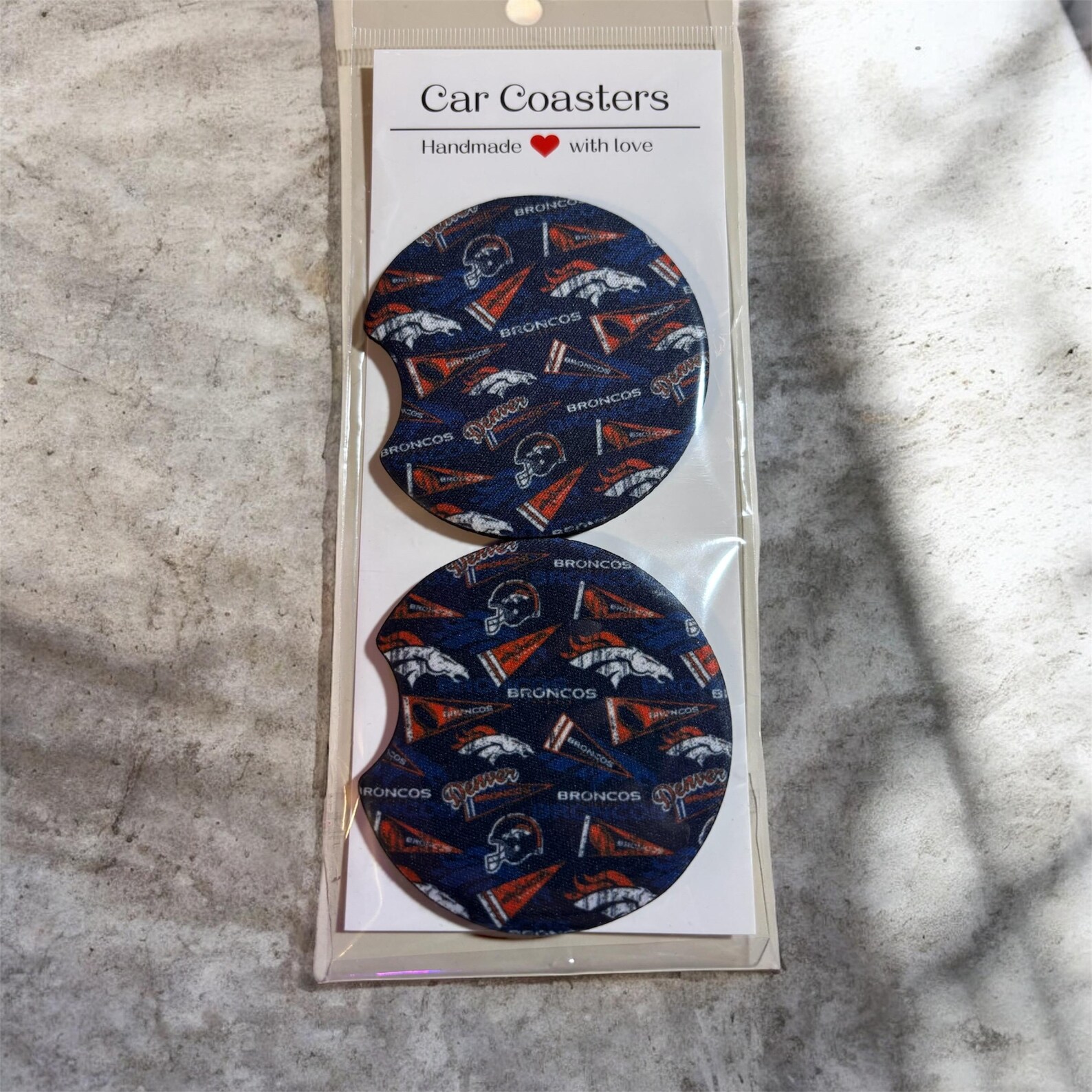 Broncos Car Coaster - Etsy