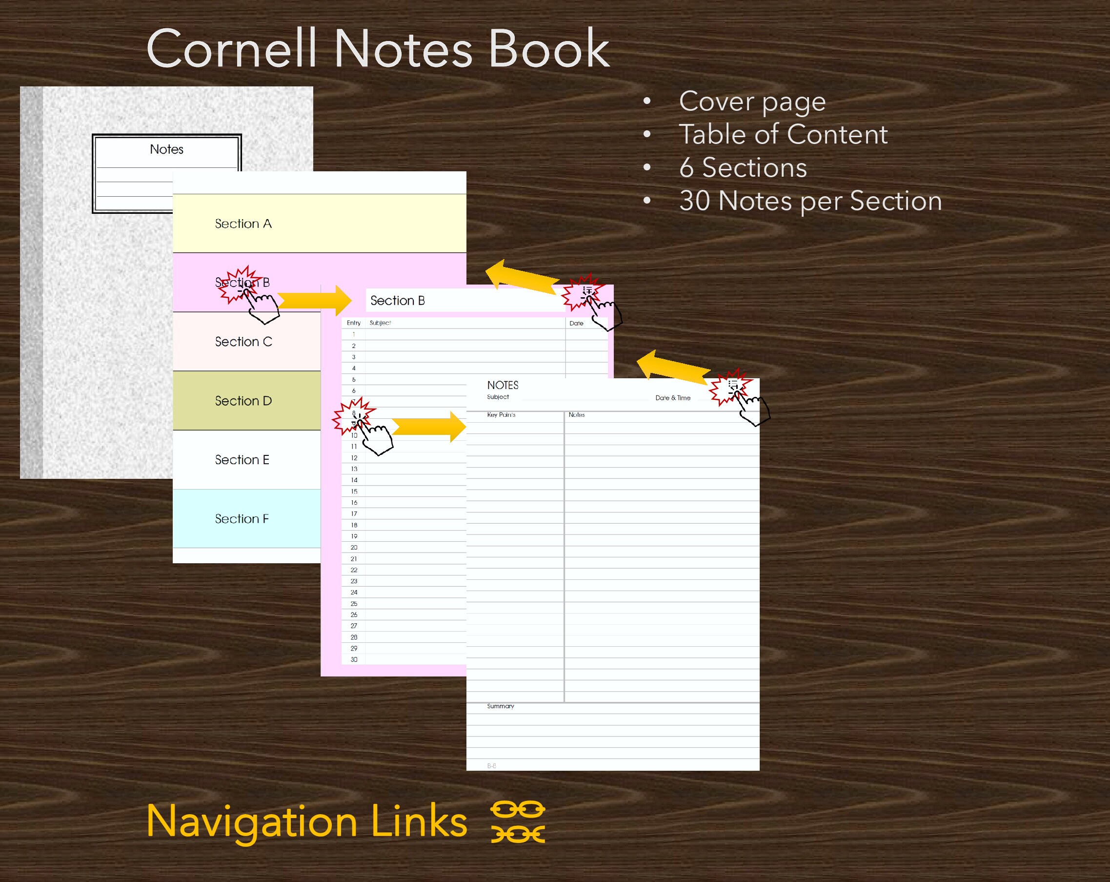 Cornell Notes Notebook Template - Etsy