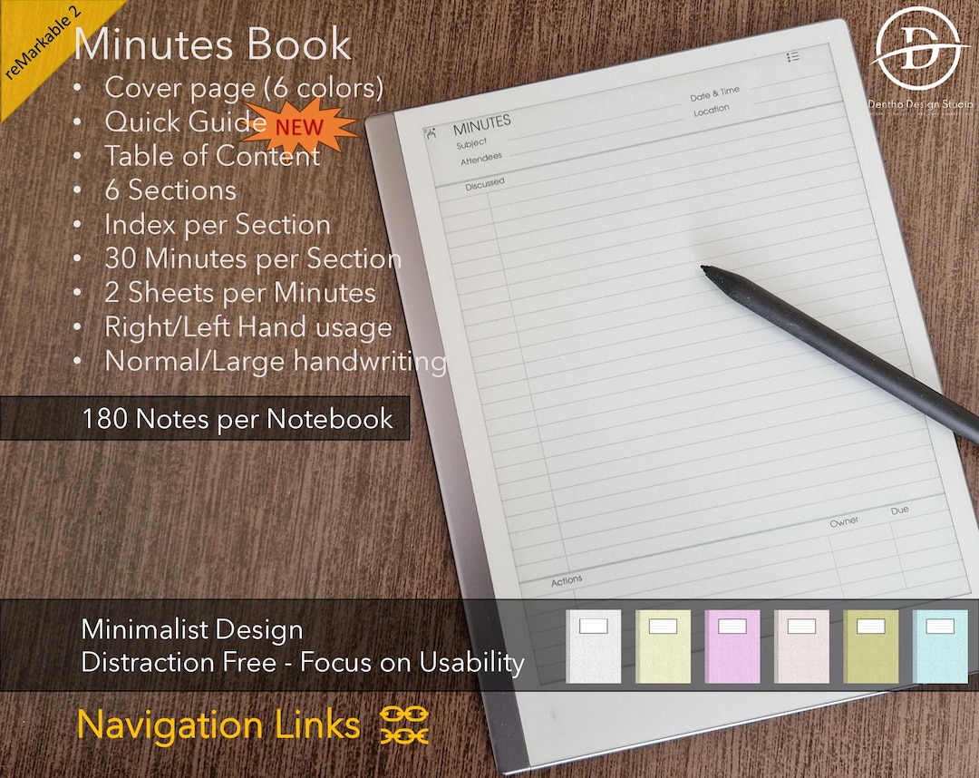 Meeting Minutes Notebook Template - Etsy