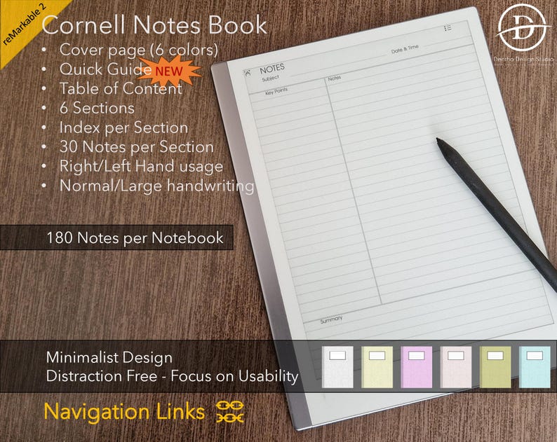 Cornell Notes Notebook Template - Etsy