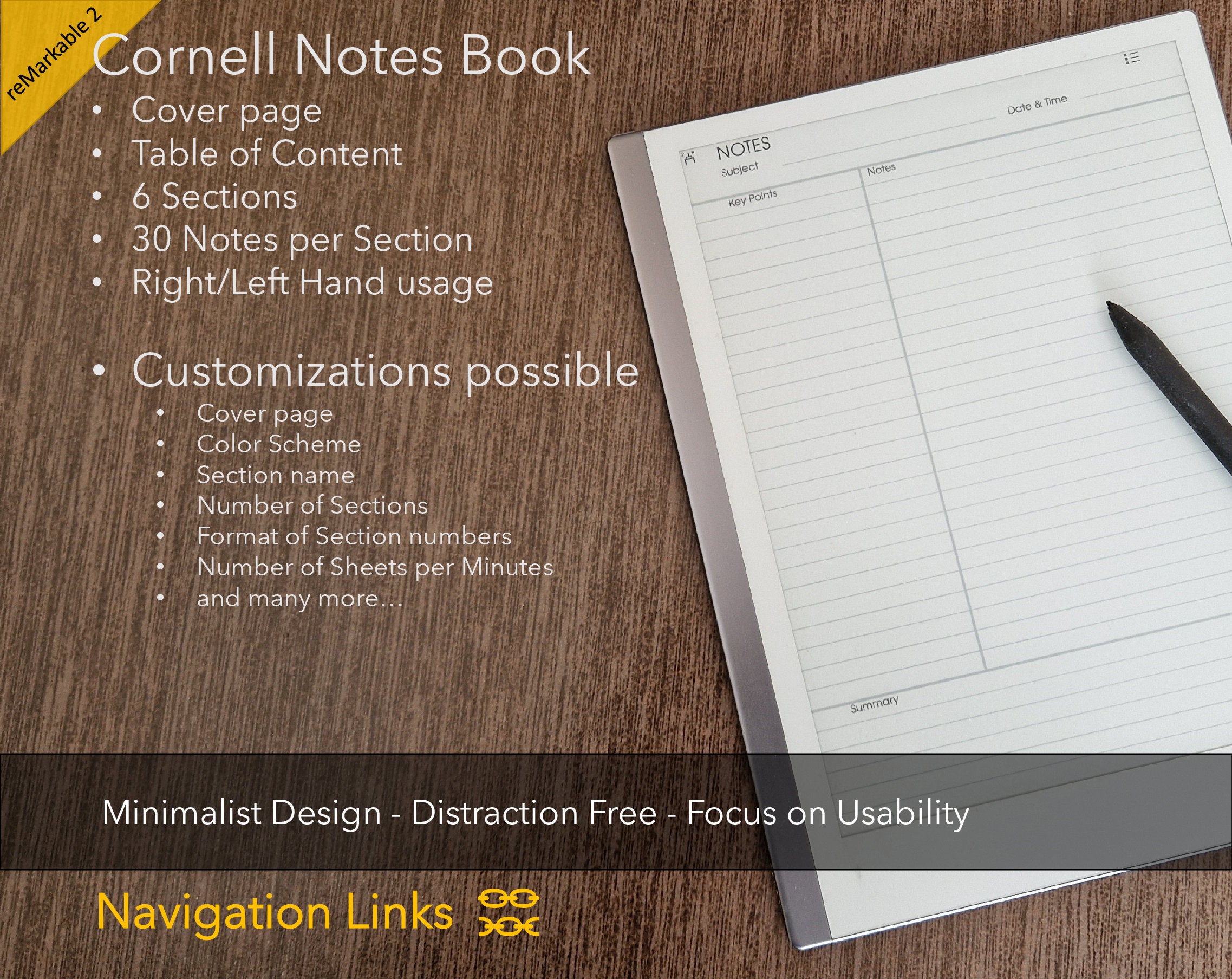 Cornell Notes Notebook Template - Etsy