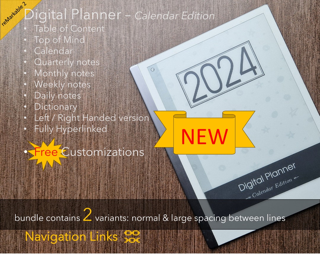 Digital Planner Calendar Edition 2024 - Etsy