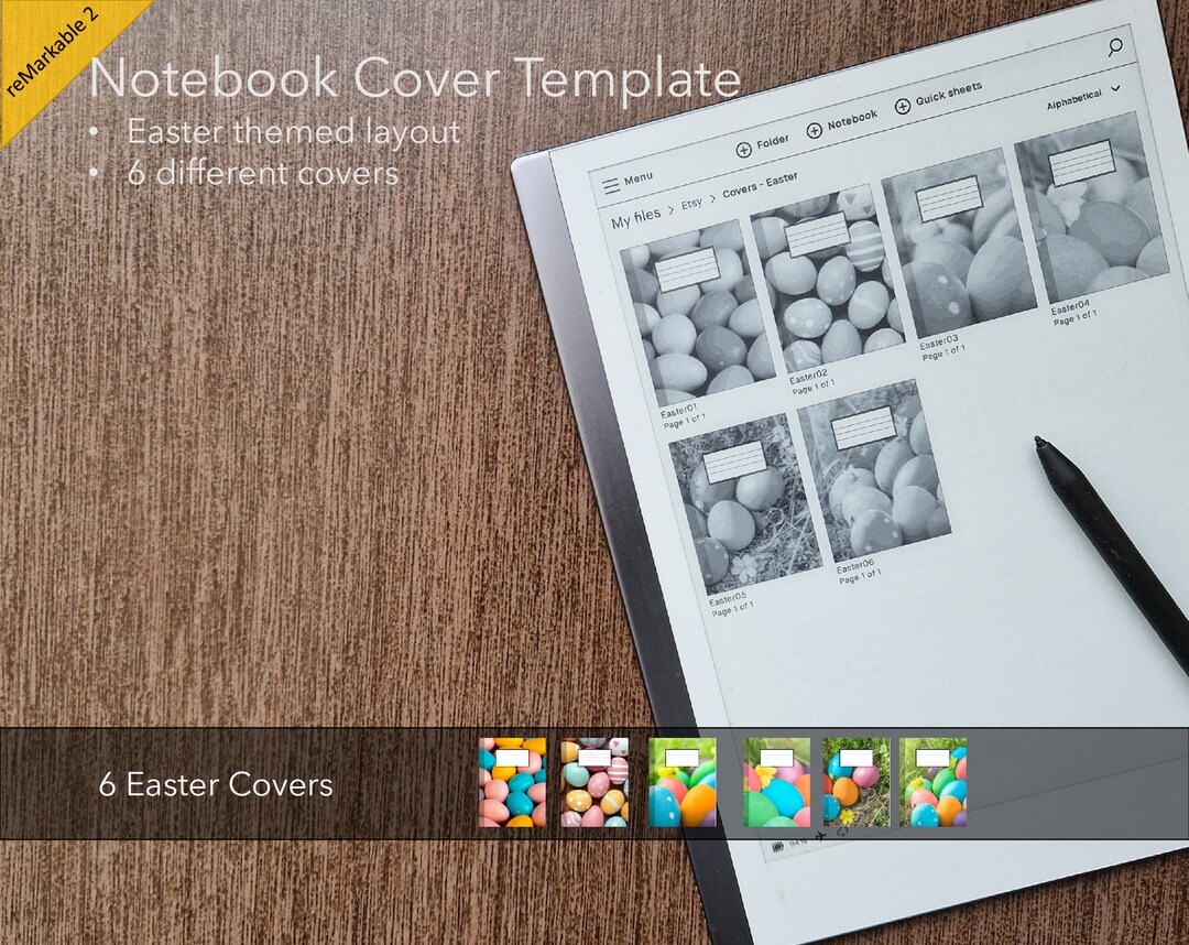 Easter Notebook Cover Template - Etsy