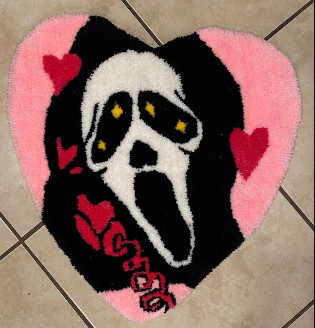 Scream Ghostface Heart Rug Handmade Non-slip Area Rug Home - Etsy