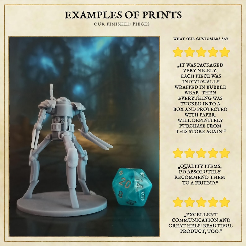 Tri-leg Steampunk Robot Miniature: Clockwork War Machine for Dnd and ...