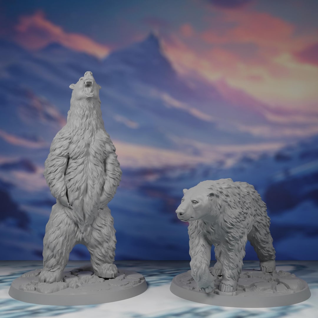 Polar Bears Miniature Pack | Arctic Bear | Bear Miniatures | Druid ...