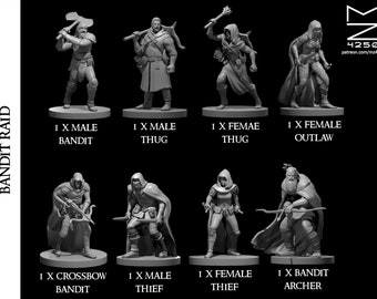 Bandit 1 32mm Scale Dnd Miniature Dungeons and Dragons - Etsy