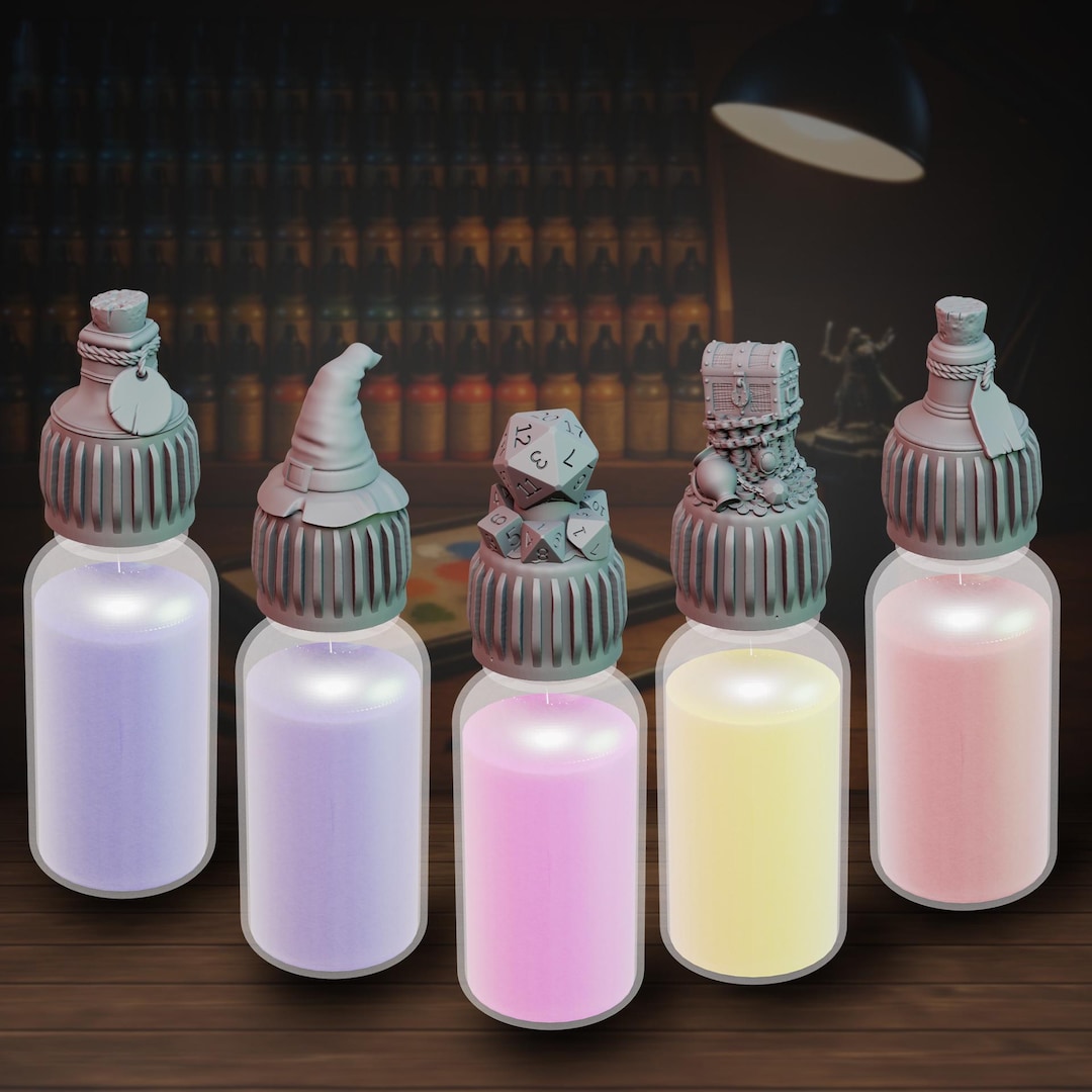 Decorative Dnd Themed Bottle Caps / Cap Replacements for Vallejo & Army ...