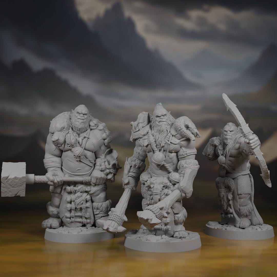 Orc Miniature Pack | Half-orc Minis | Orc Archer | Orc Cief | Orc Brute ...