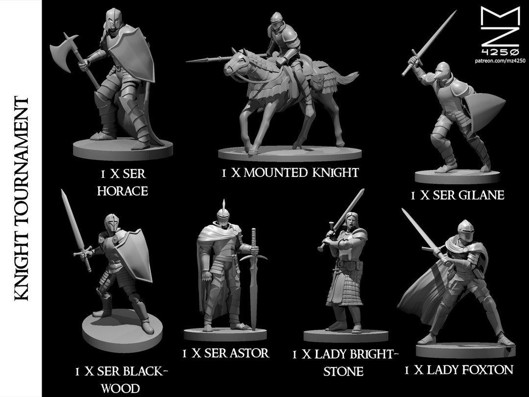 Knights Tournament Miniature Pack - Etsy