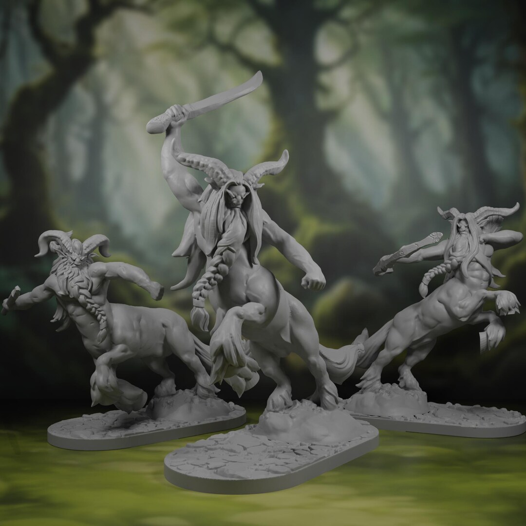 Centaurs Miniature Pack: Spear, Sword and Bow Option for Dnd and Other ...
