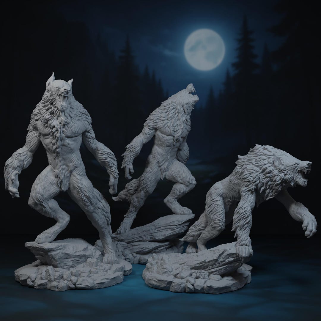 Werewolf Miniatures | Werewolves | Lykanthrope | Pack | Set | Bundle ...