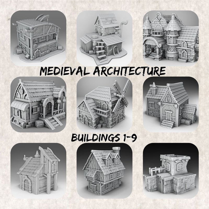 Stl Medieval Buildings - Etsy