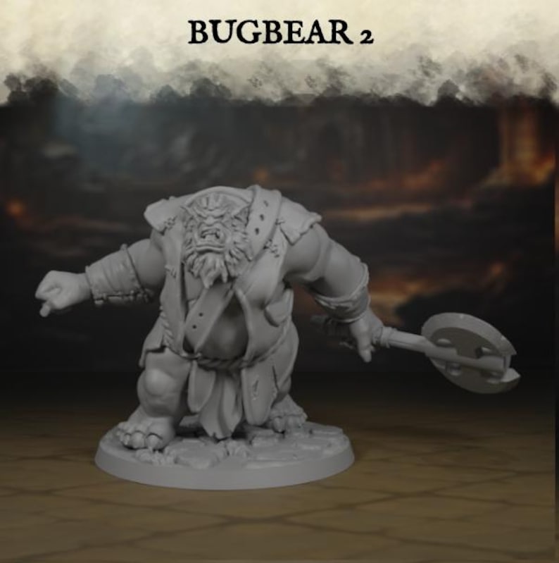 Bugbear Miniature Pack: Goblinoid Encounter for Dnd, Pathfinder and ...