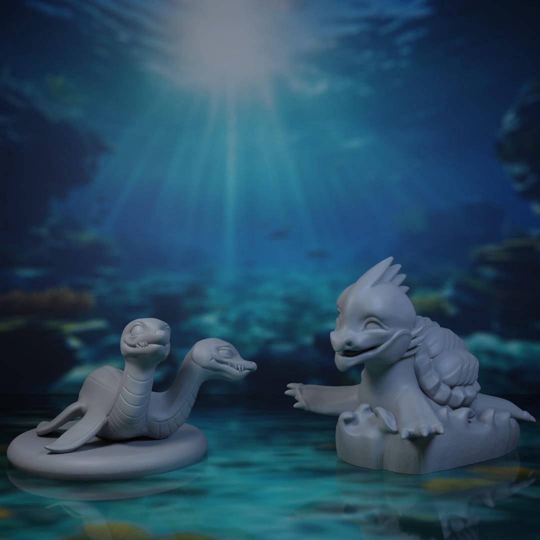 Baby Dragon Turtle Mini | Baby Pleiosaur Hydra Miniature | Adorable ...