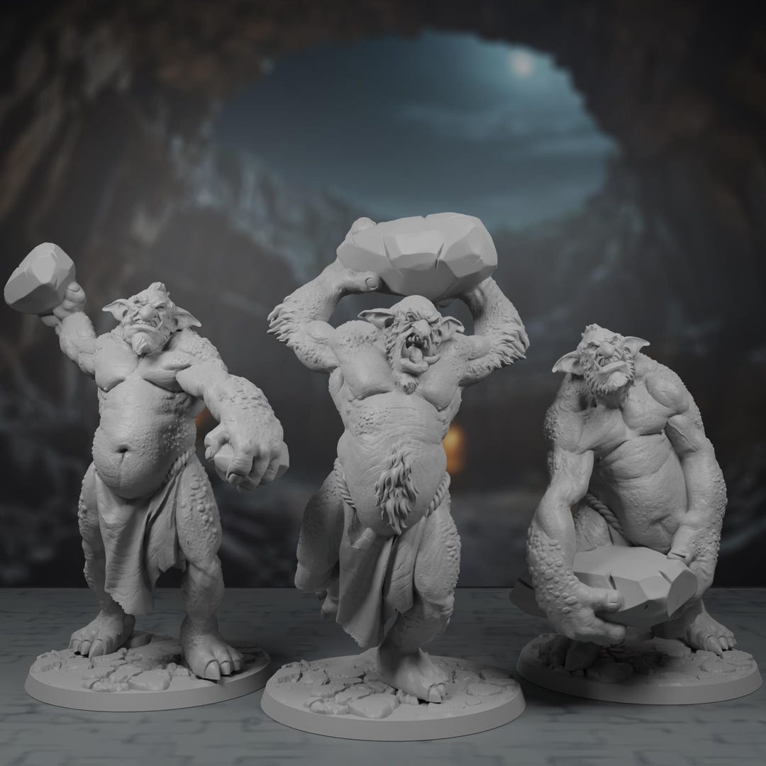 Goblin Trolls | Troll Encounter | RPG Trolls | Stone Trolls | Miniature Pack | Set | Bundle ...