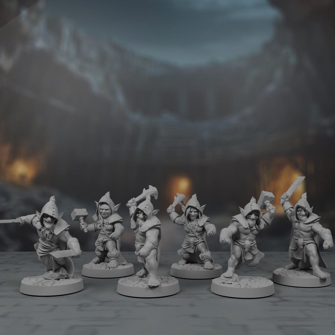 Goblin Warband Miniature Pack: Warrior, Fighter, Rogue, Thug Minis for ...