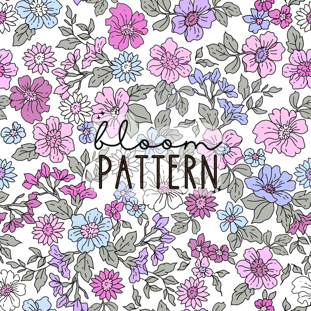 Spring Summer Boho Floral Print Seamless Pattern Repeating File for ...