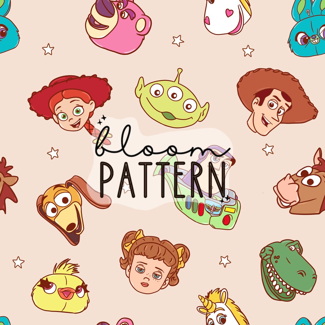 Story Friends Seamless Pattern, Cartoon Seamless Pattern, Fabric ...