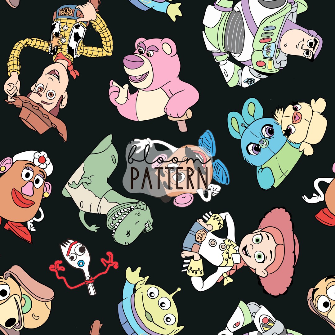 Story Friends Seamless Pattern, Cartoon Seamless Pattern, Fabric ...