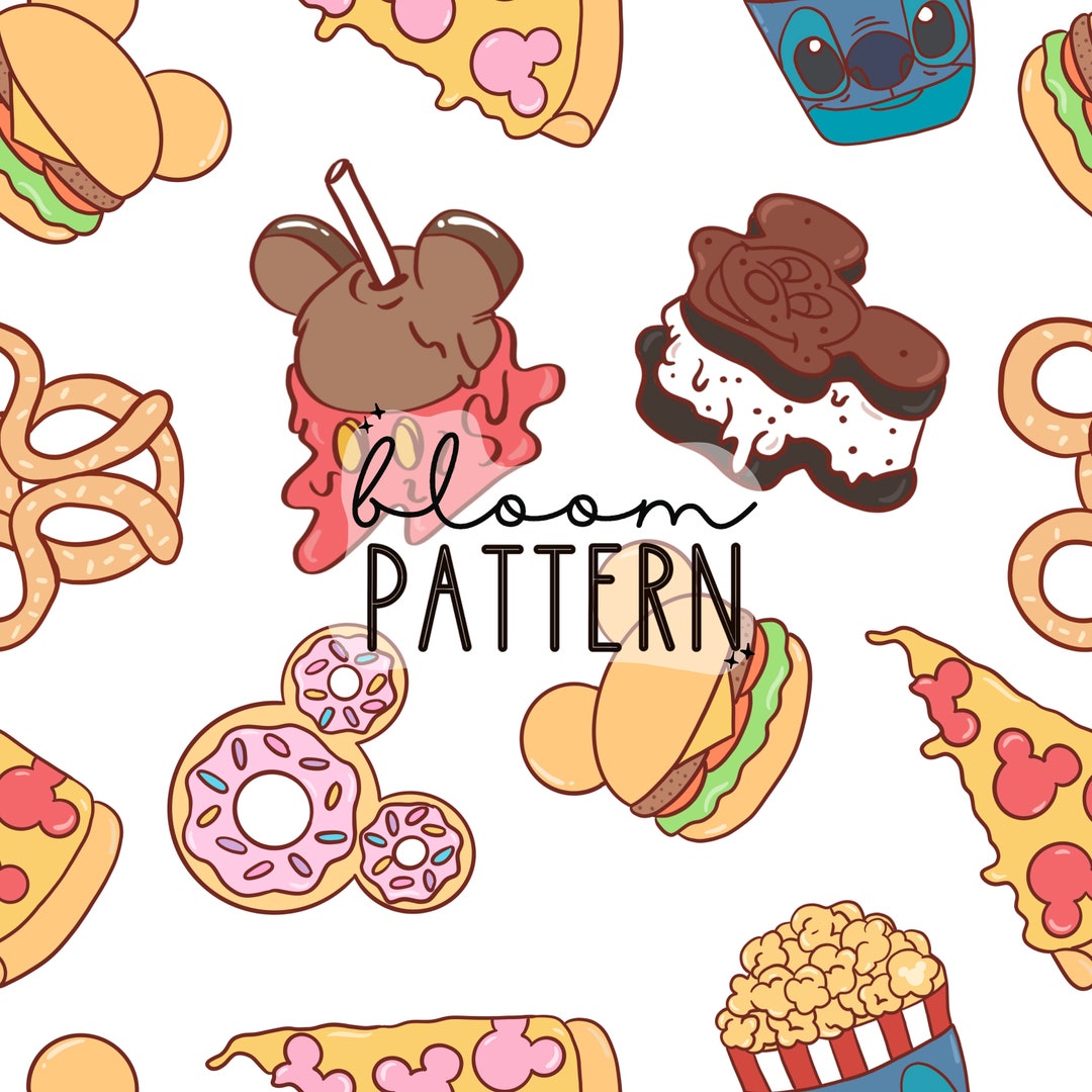 Magical Mouse Seamless Pattern, Snacks Seamless Pattern, Retro Mouse Seamless Pattern, Fabric ...