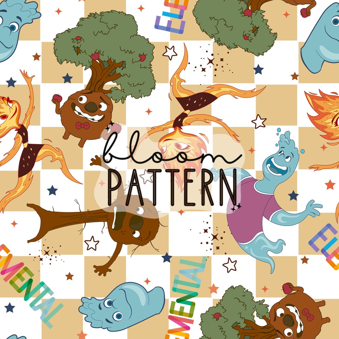 Forest Seamless Pattern, Elements Seamless Pattern, Fire Design Seamless Pattern, Digital Design ...