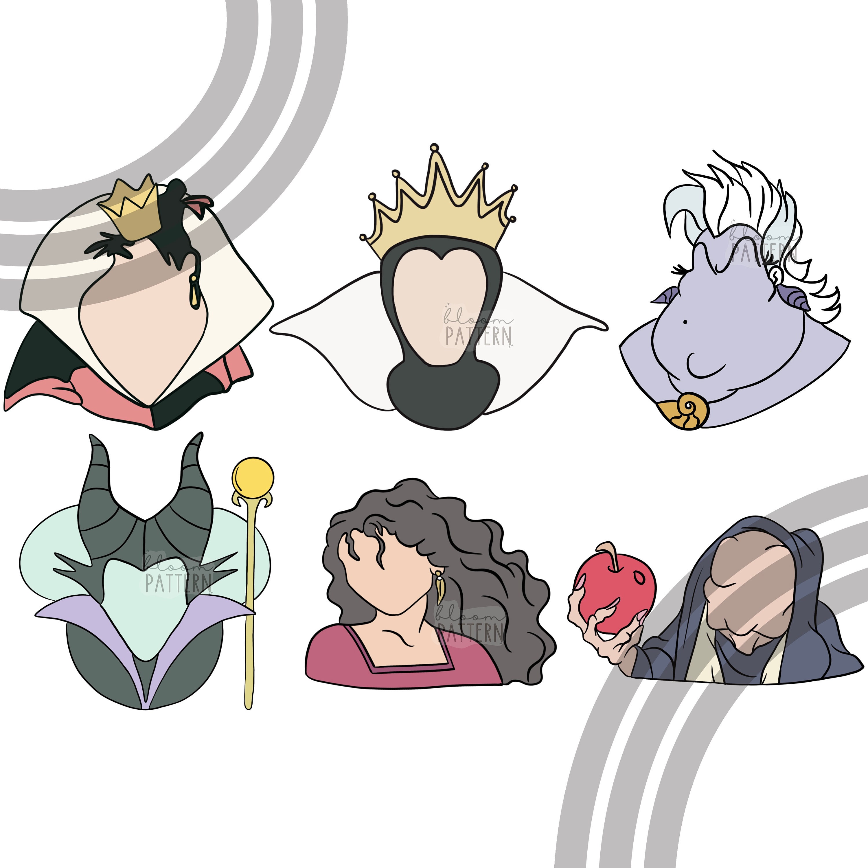 Villains Seamless Patterns, Halloween Villains Seamless, Digital Design ...