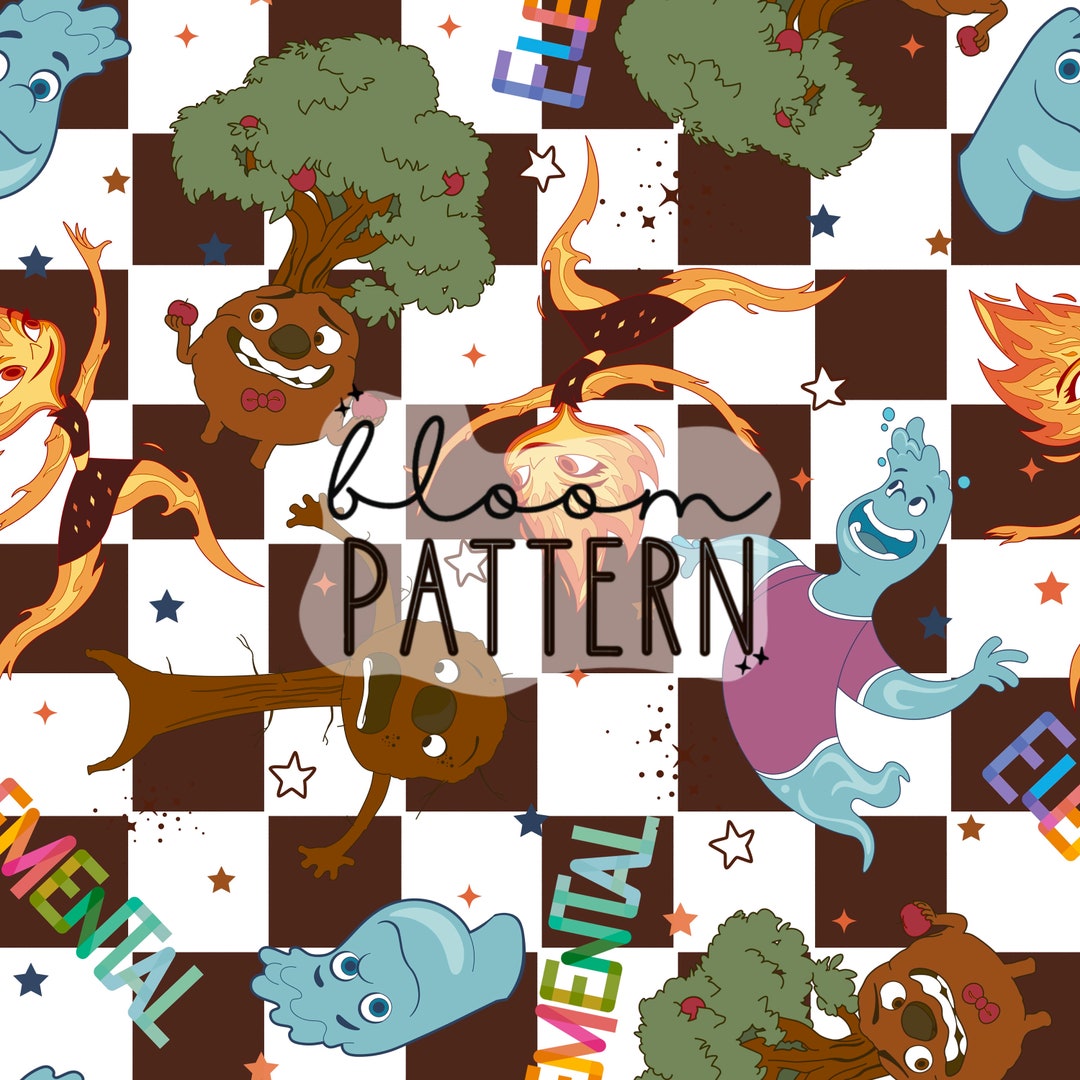 Forest Seamless Pattern, Elements Seamless Pattern, Fire Design Seamless Pattern, Digital Design ...