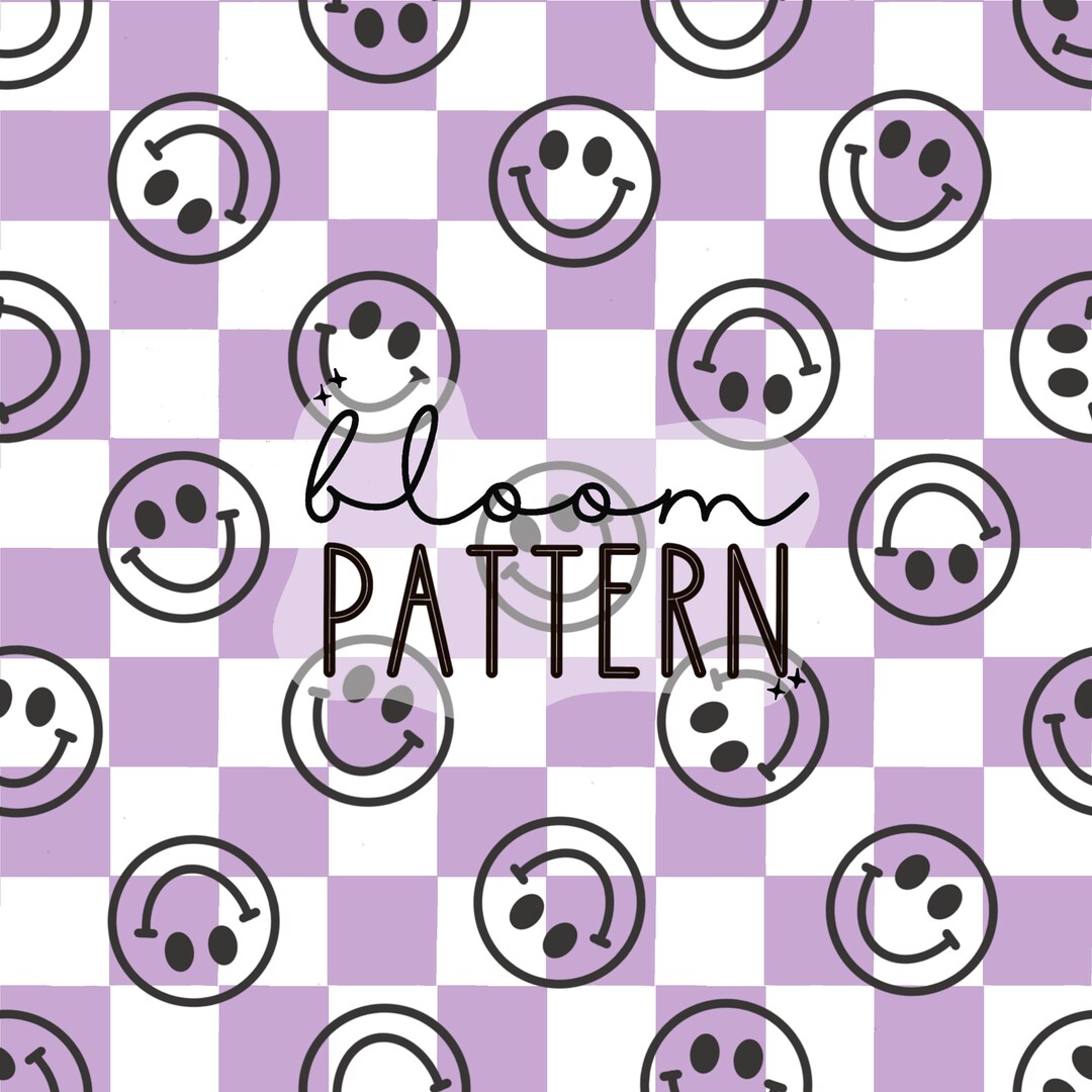 Retro Smiley Face Seamless Patterns, Fabric Design for Commercial Use ...