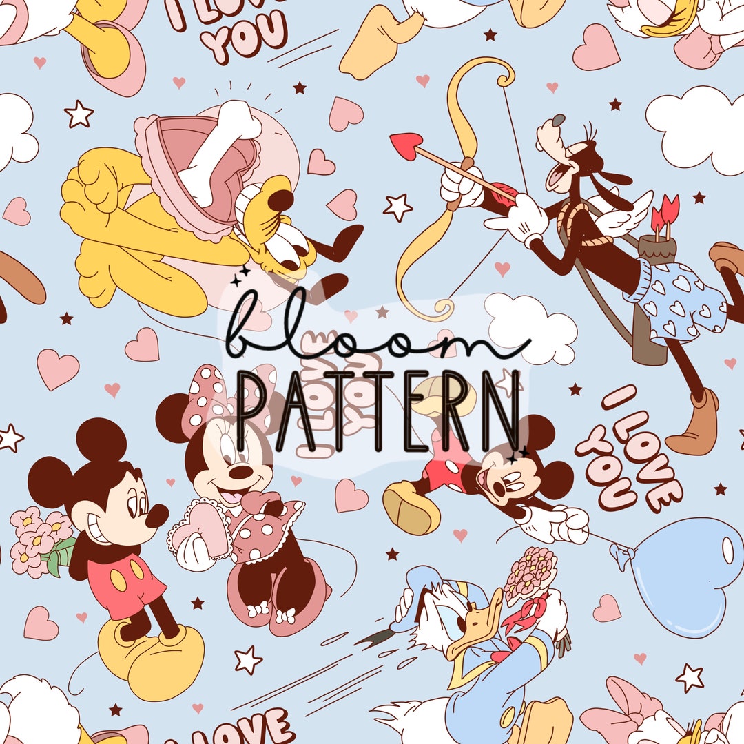 Valentines Day Seamless Pattern, Magical Valentines Day Pattern Design ...