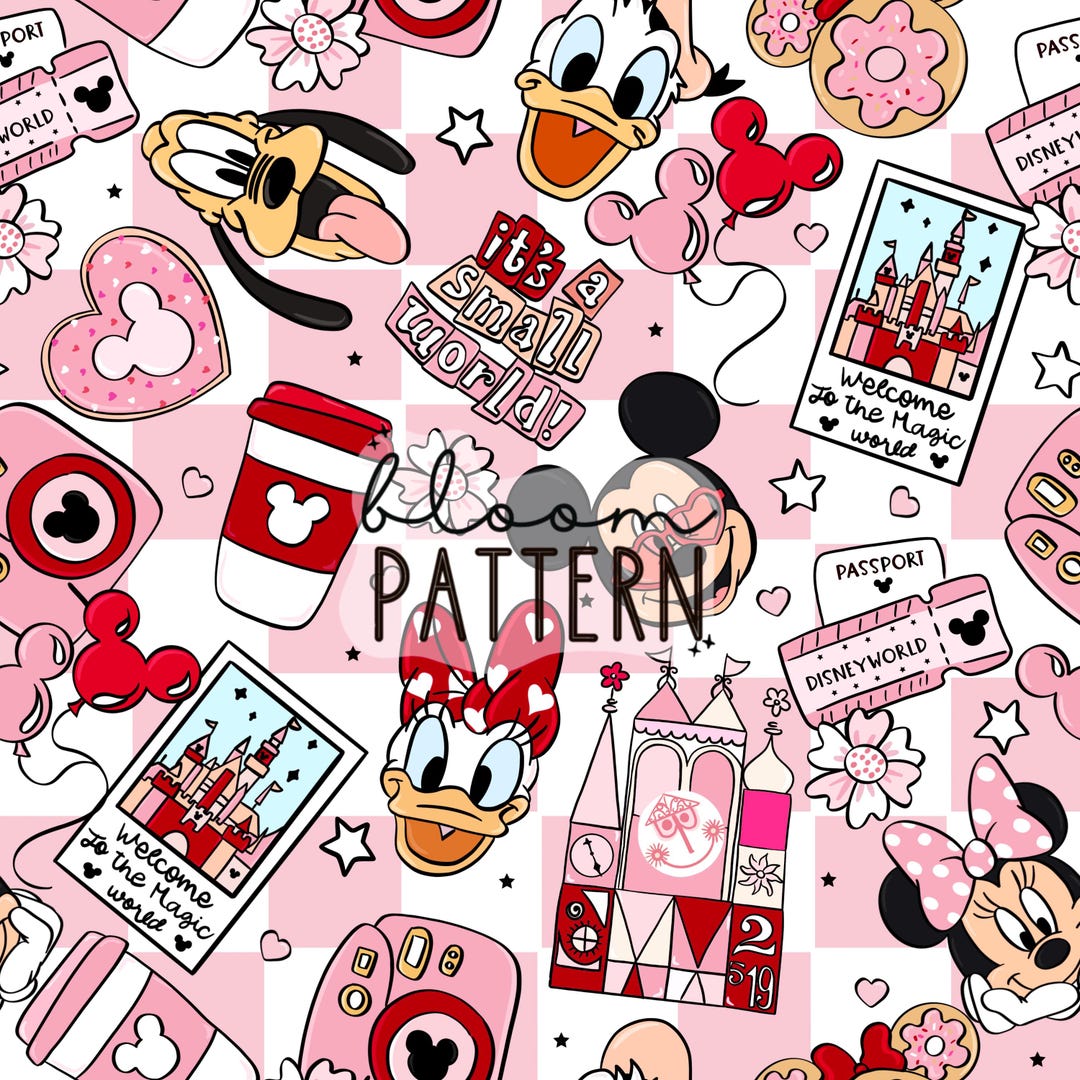 Valentines Day Magical Mouse Seamless Pattern, Love Seamless Pattern ...