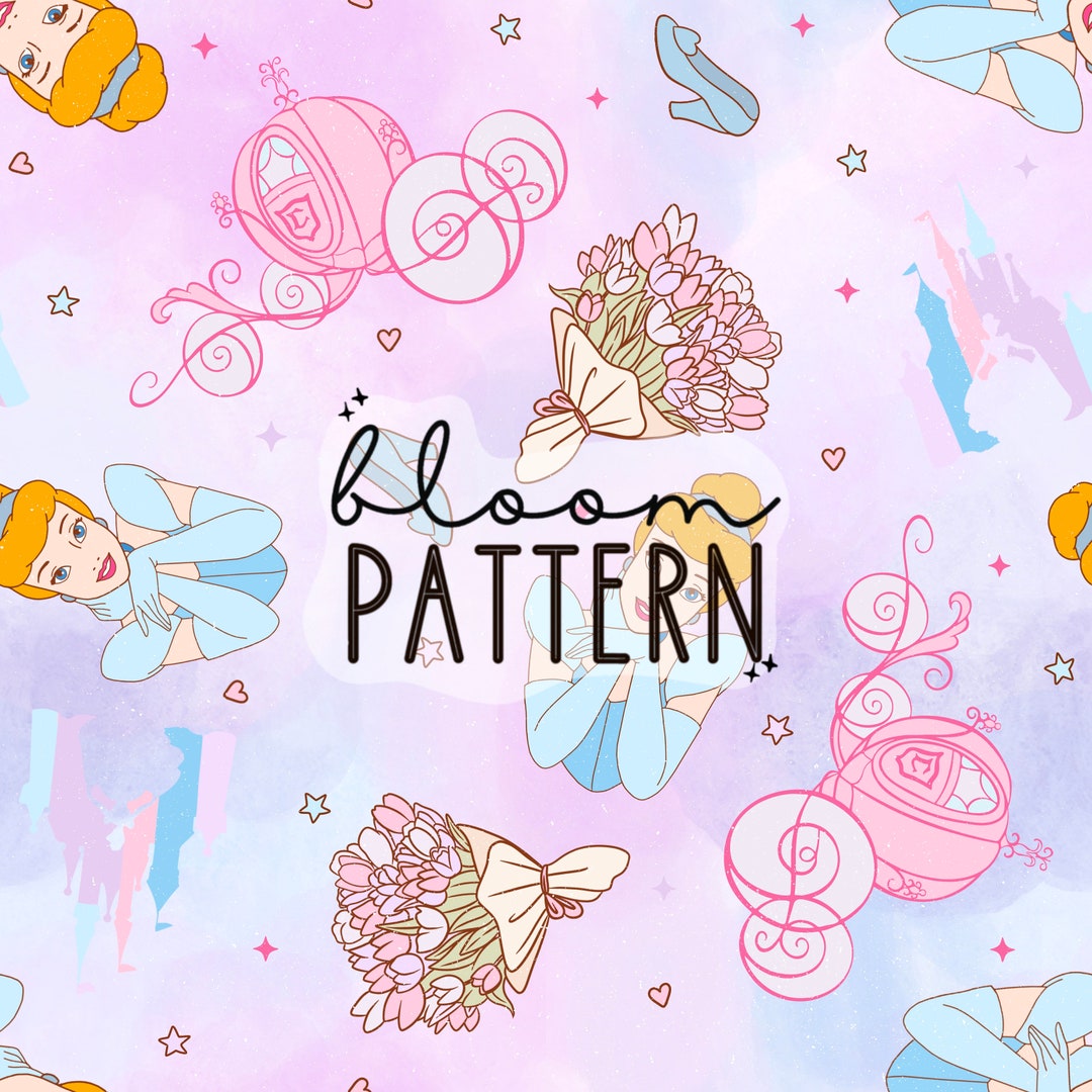 Girl Flower Princess Sublimation, Magical Princess Seamless Pattern ...