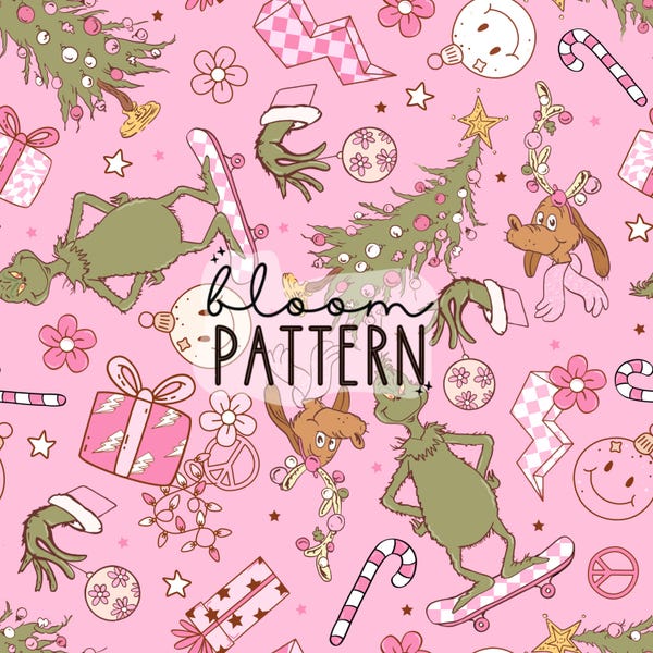 Preppy Grinch Wallpaper - Etsy