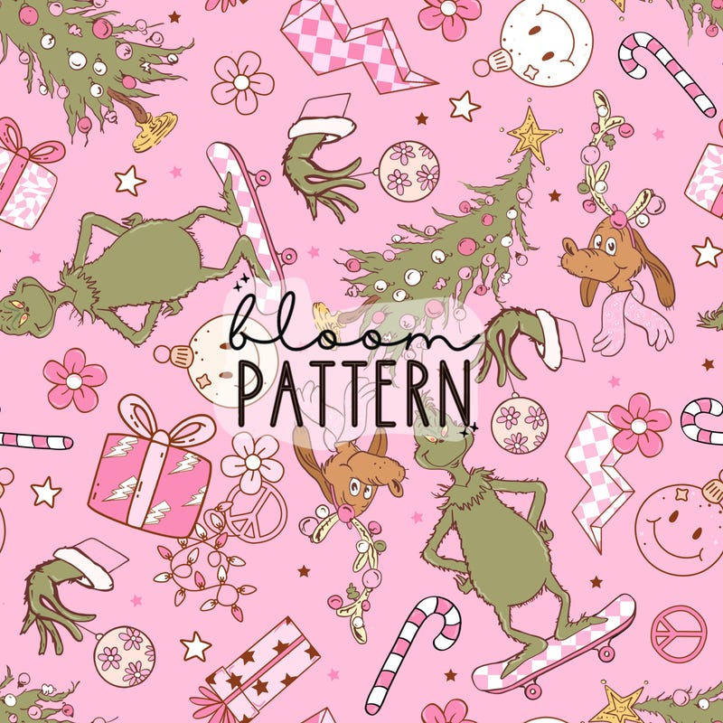 Preppy Grinch Wallpaper - Etsy