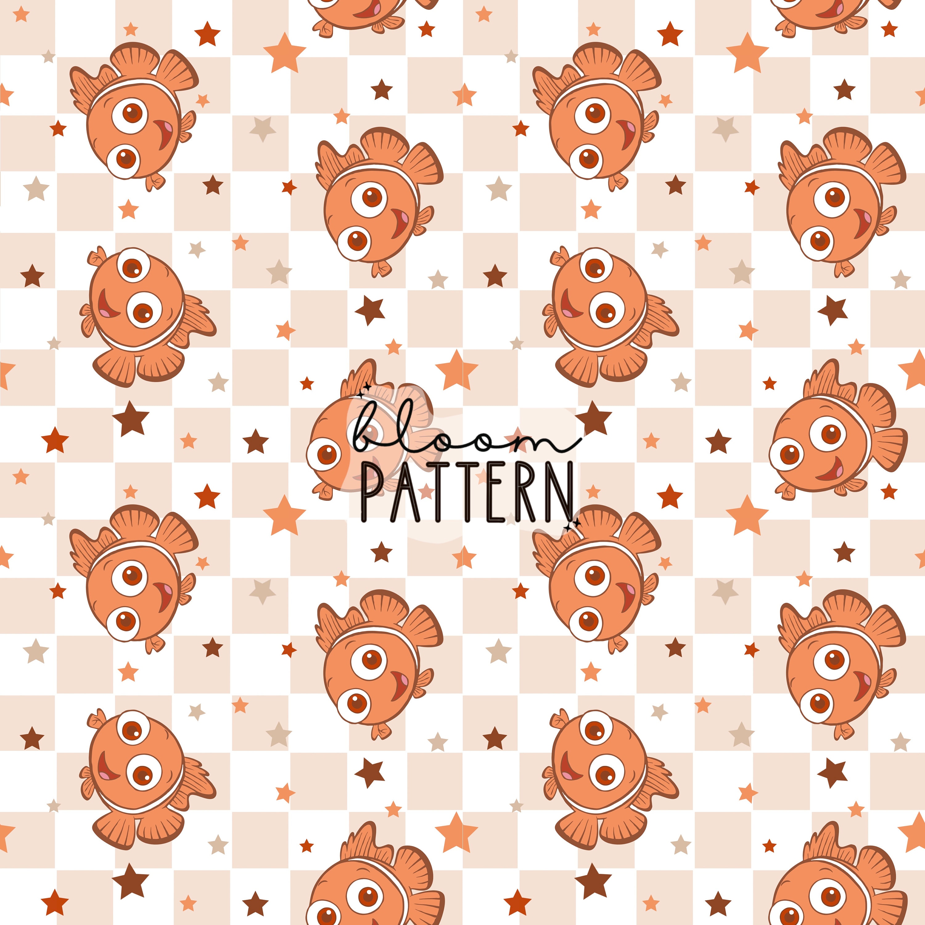 Retro Fish Seamless Pattern Magical Fish Seamless Pattern - Etsy