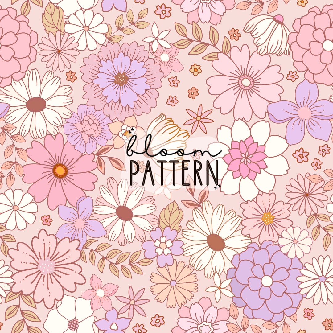 Flower Boho Floral Print Seamless Pattern Repeating File for Fabric ...