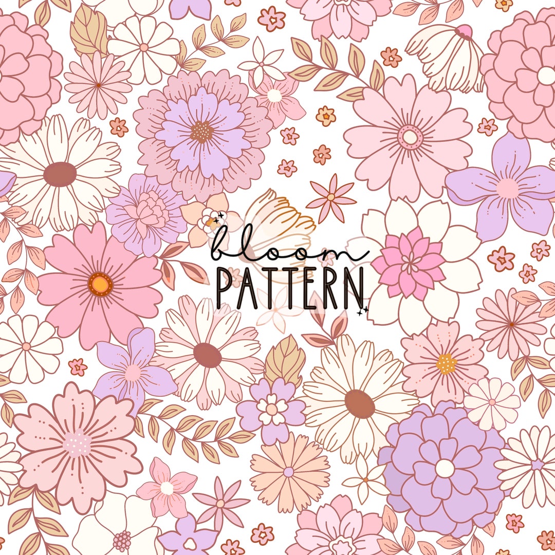 Flower Boho Floral Print Seamless Pattern Repeating File for Fabric ...