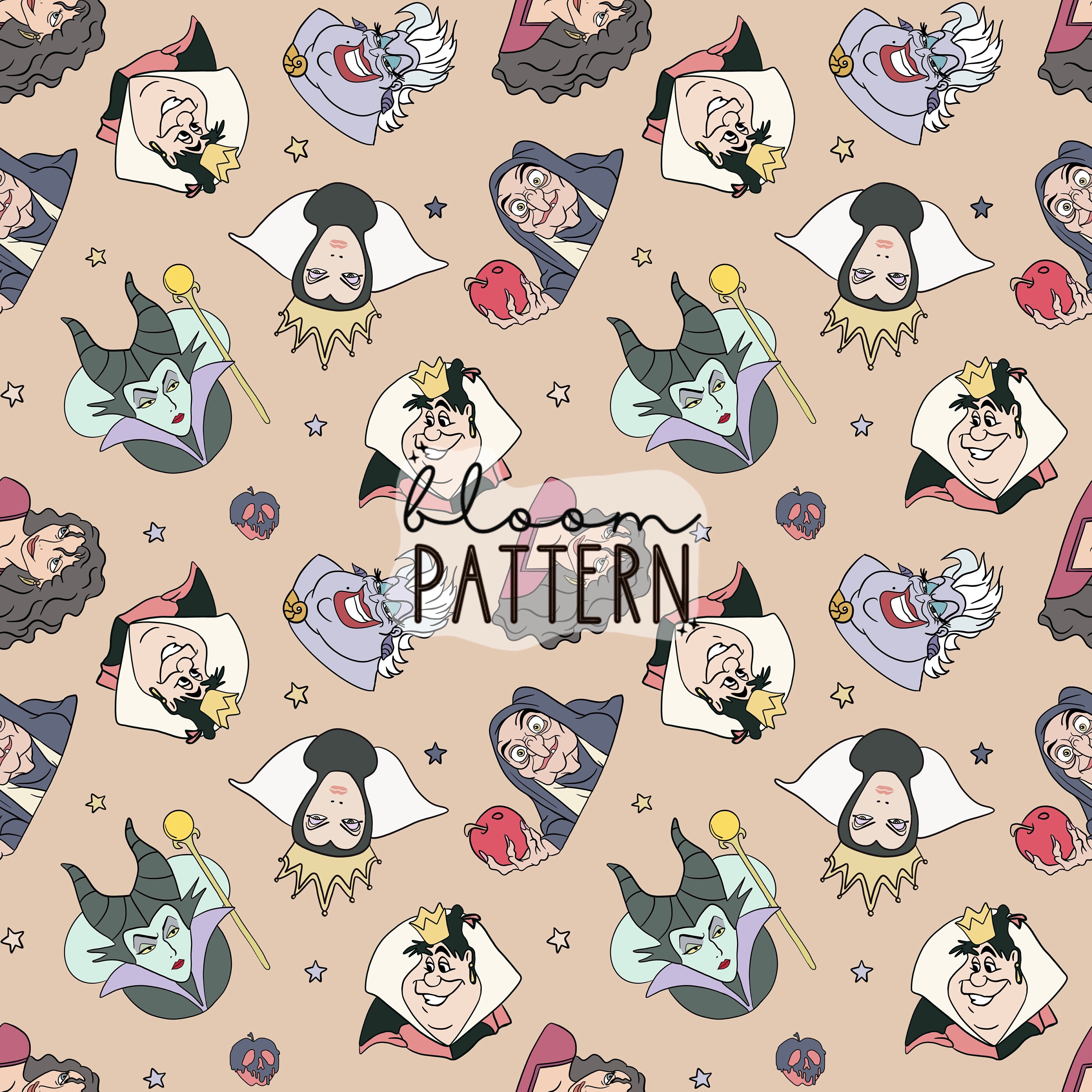 Villains Seamless Patterns Halloween Villains Seamless - Etsy
