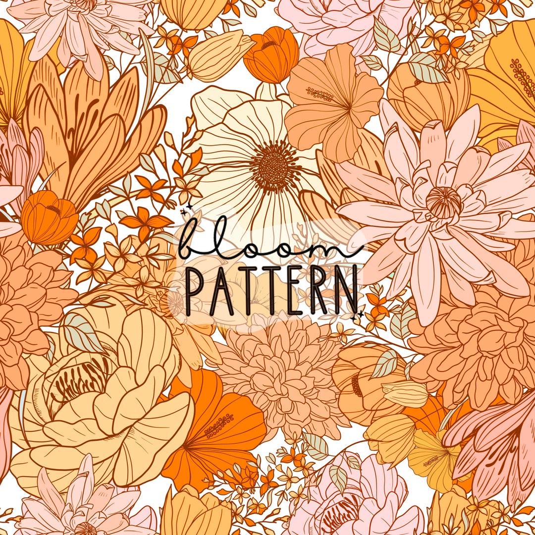 Flower Boho Floral Print Seamless Pattern Repeating File for Fabric ...