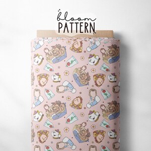 Princess Seamless Pattern, Belle Seamless Pattern, Magical Pattern ...