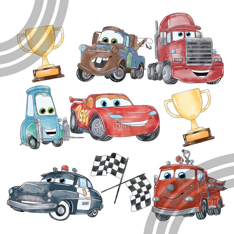 Cars Sublimation Design Car Cartoon T Shirt Sublimation PNG - Etsy