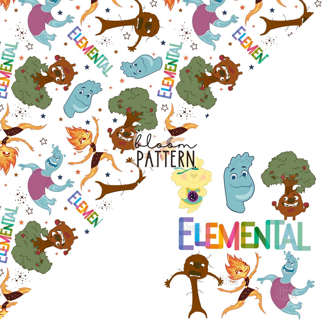 Bundle 2 Forest Seamless Pattern, Elements Seamless Pattern, Fire Design Seamless Pattern ...